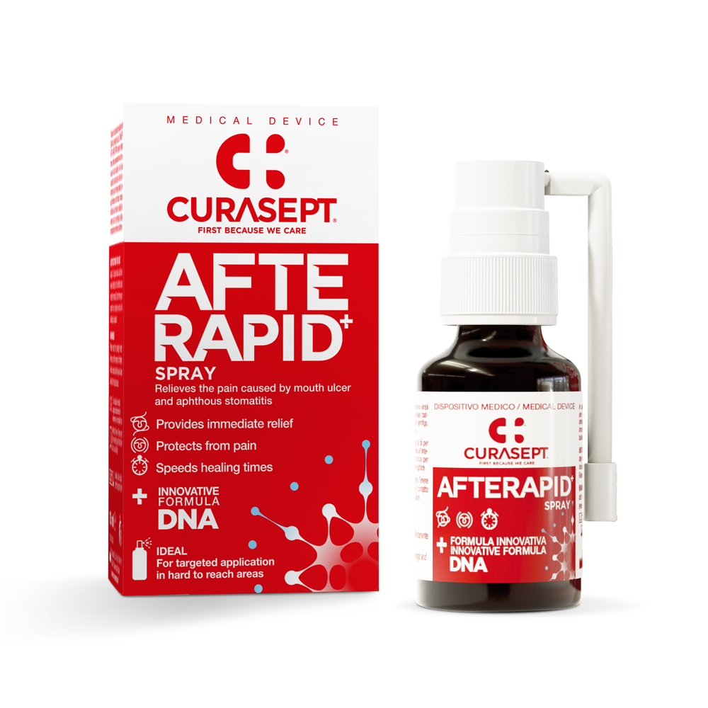 Curasept Aphthae Rapid: mouthwashes, gels, sprays for canker sores ...